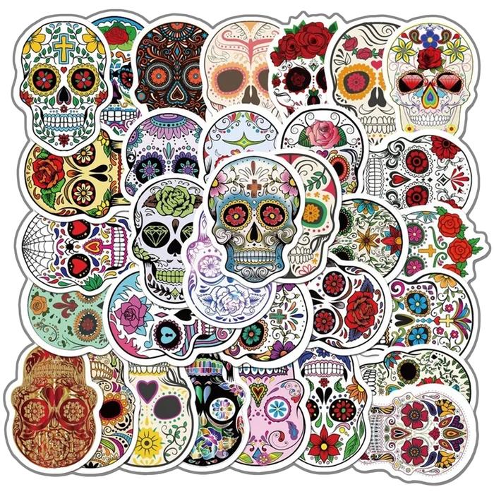 Calcomanías Fiesta Día de Muertos - Z-SmileFun: Halloween y Día de ...