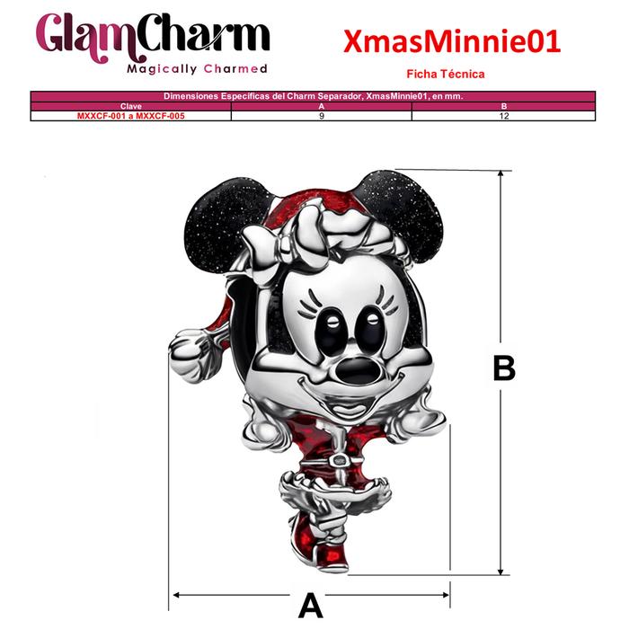 Charm Navideño Ratona - Z-GlamCharm: Navidad - XmasMinnie01 - VentDepot.com