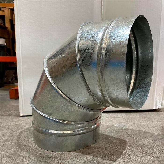 Codo 90 Grados Redondo para Ducto - Ductos Redondos para Aire ...