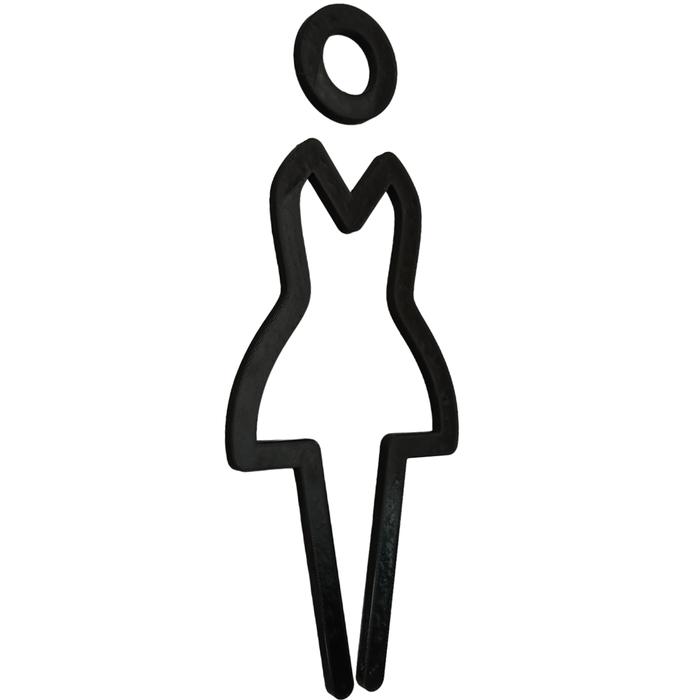 Letreros WC Damas - Z-3D Art: Letreros para Baños - LadyWC01Black ...