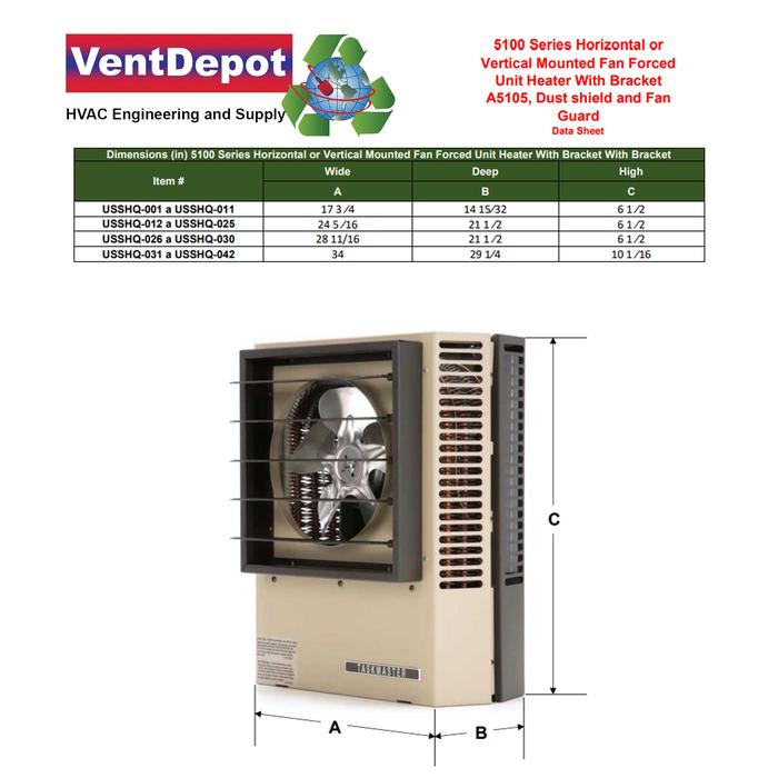 Horizontal or Vertical Fan heater - Heaters: Wall Mount Non Recessed ...