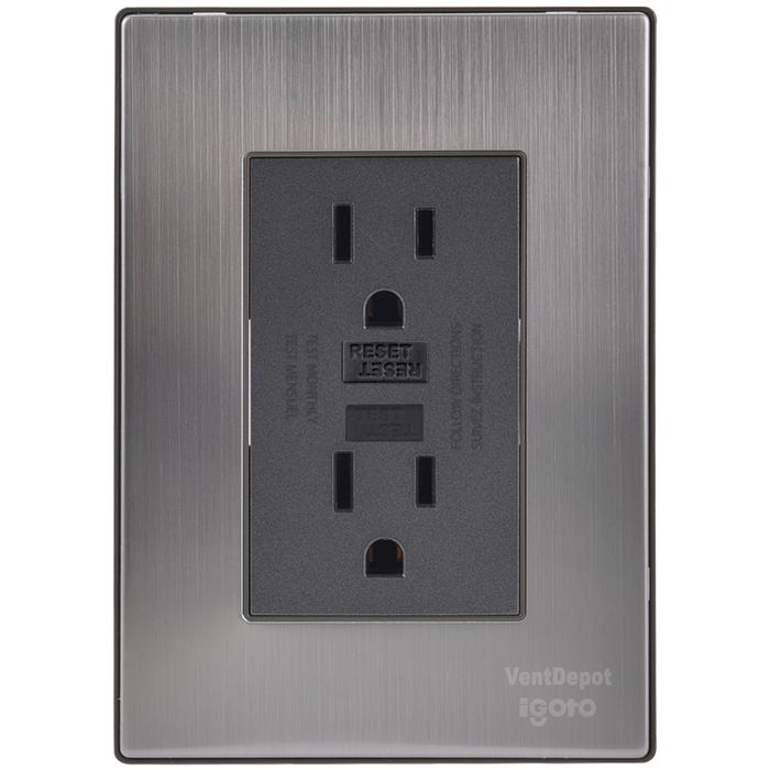 Placa Duplex - Apagadores, Contactos y Placas: Acero Inoxidable - Inoxium1FOxford - VentDepot.com
